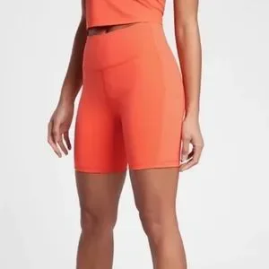 Athleta | Shorts | Athleta Coral Orange Ultimate Stash Pocket 7 Short ...